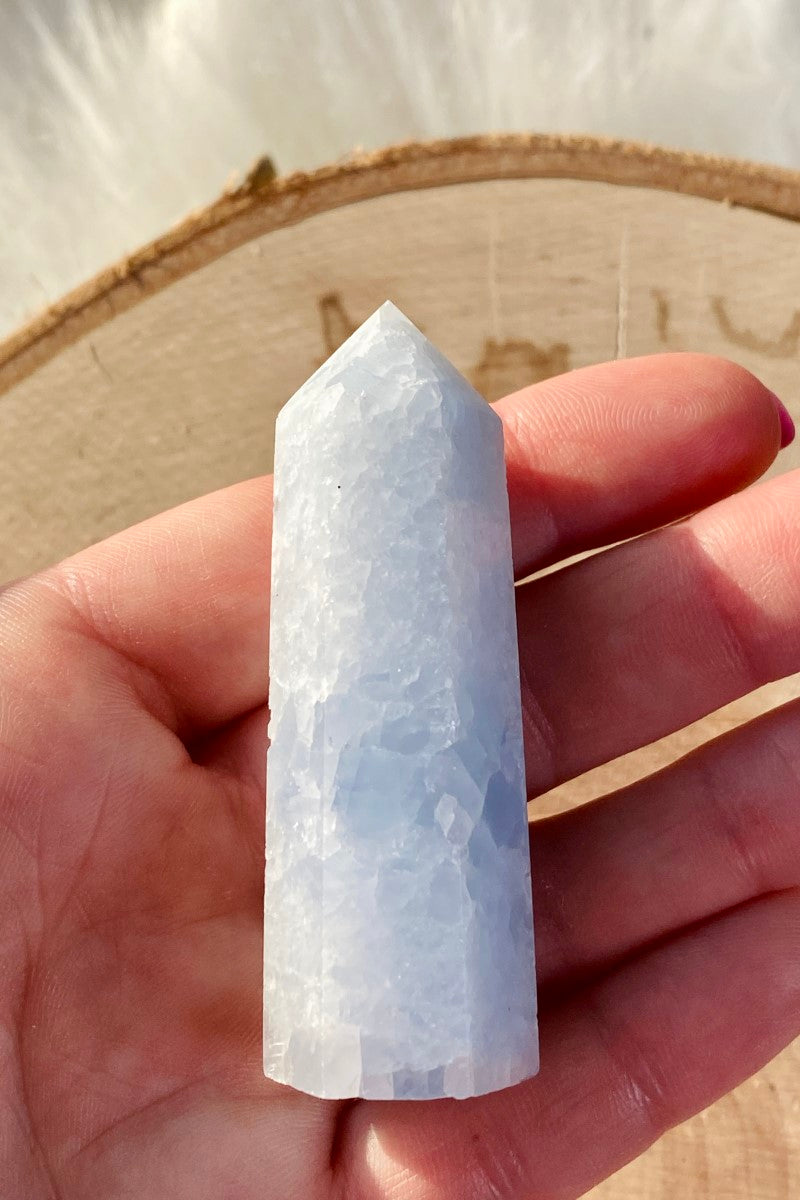 Blue Calcite Tower | Kylee's Crystals