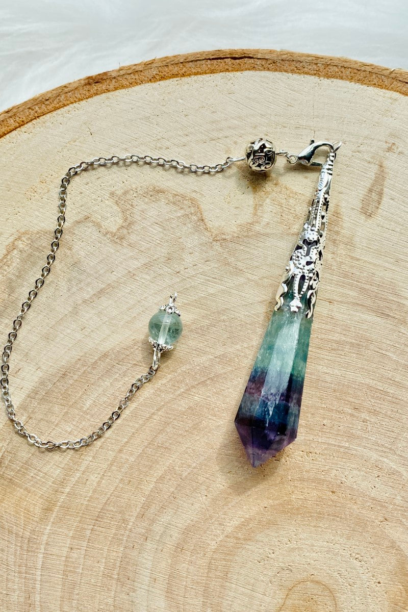 Rainbow Fluorite Pendulum | Kylee's Crystals