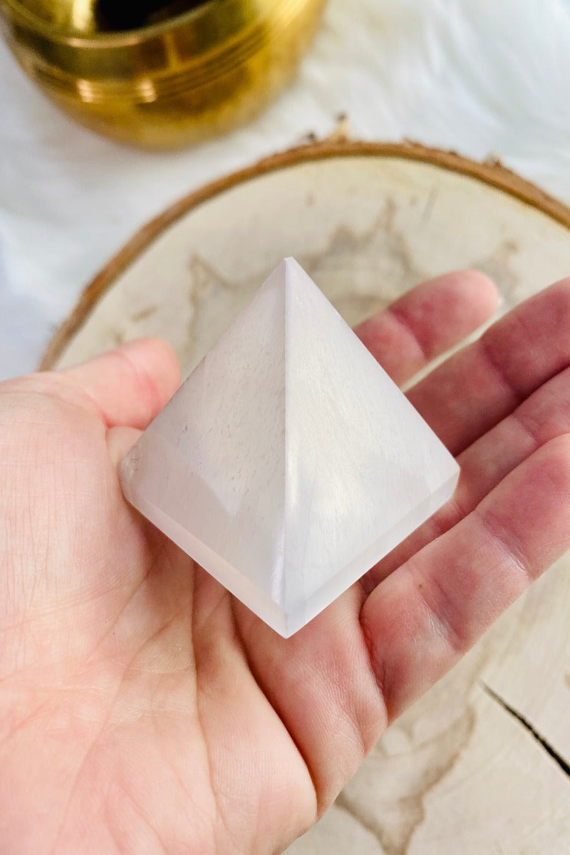 Selenite Pyramid - Small | Kylee's Crystals